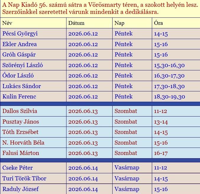 Egyéb | 97. Ünnepi Könyvhét // Nap Kiadó dedikálások | A-Z OPUS ...